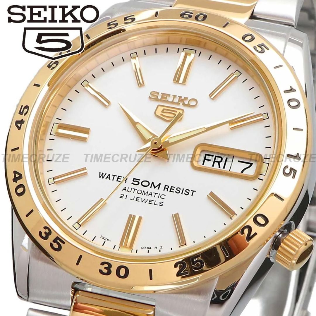[Time Cruze] Seiko 5 SNKE04K1 Automatic Two Tone Stainless Steel White Dial Men Watch SNKE04 ...