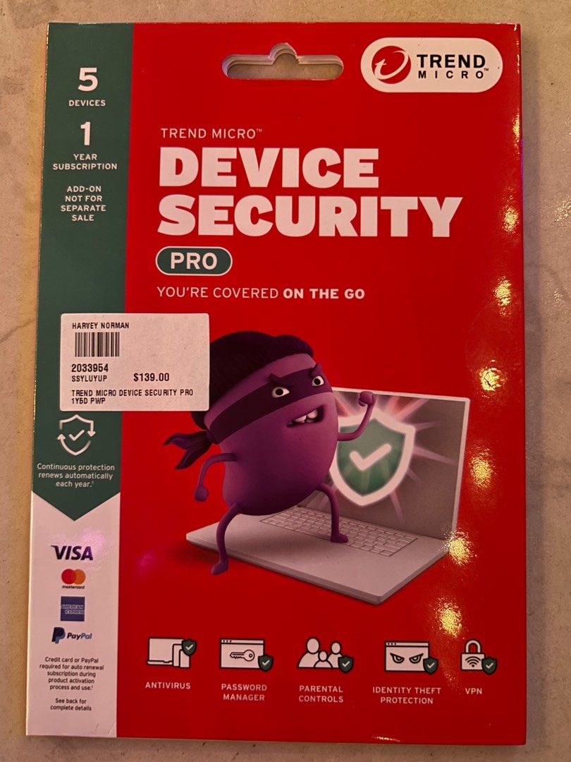 Trend Micro Device Security Pro, Computers & Tech, Office & Business ...