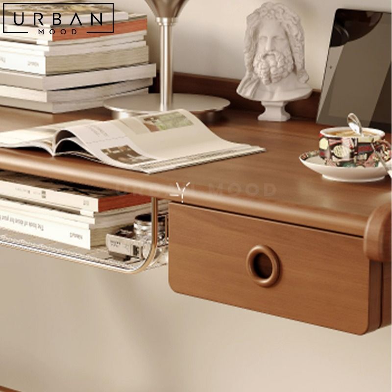 TURIN Rustic Solid Wood Study Table, Furniture & Home Living, Furniture ...