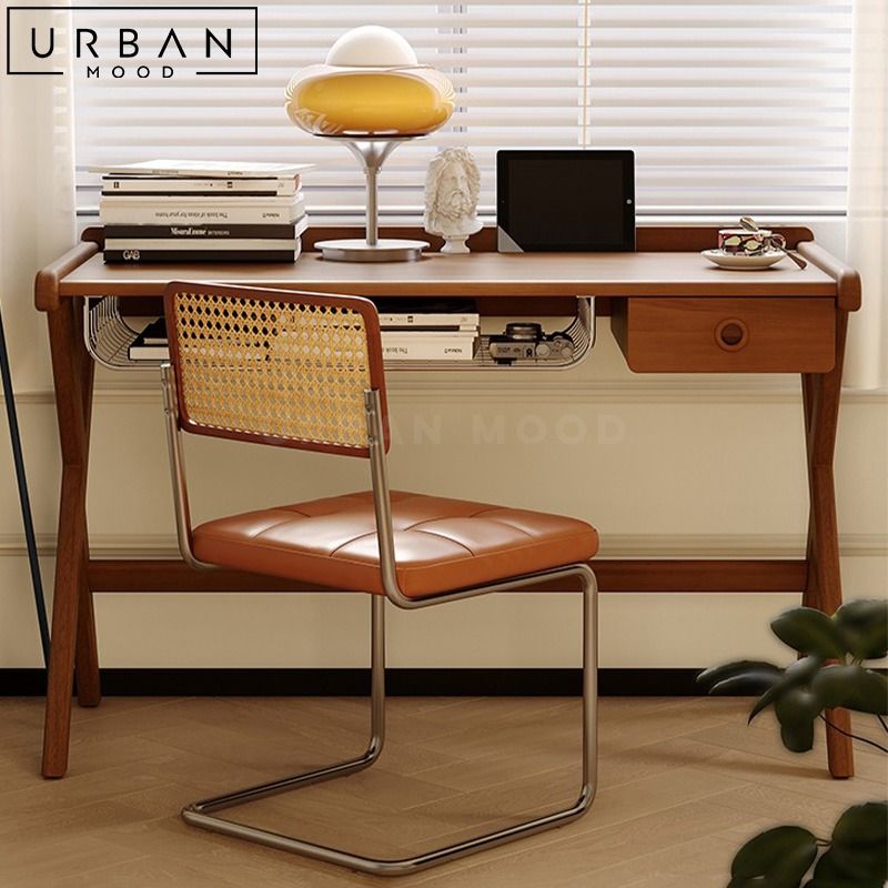 TURIN Rustic Solid Wood Study Table, Furniture & Home Living, Furniture ...