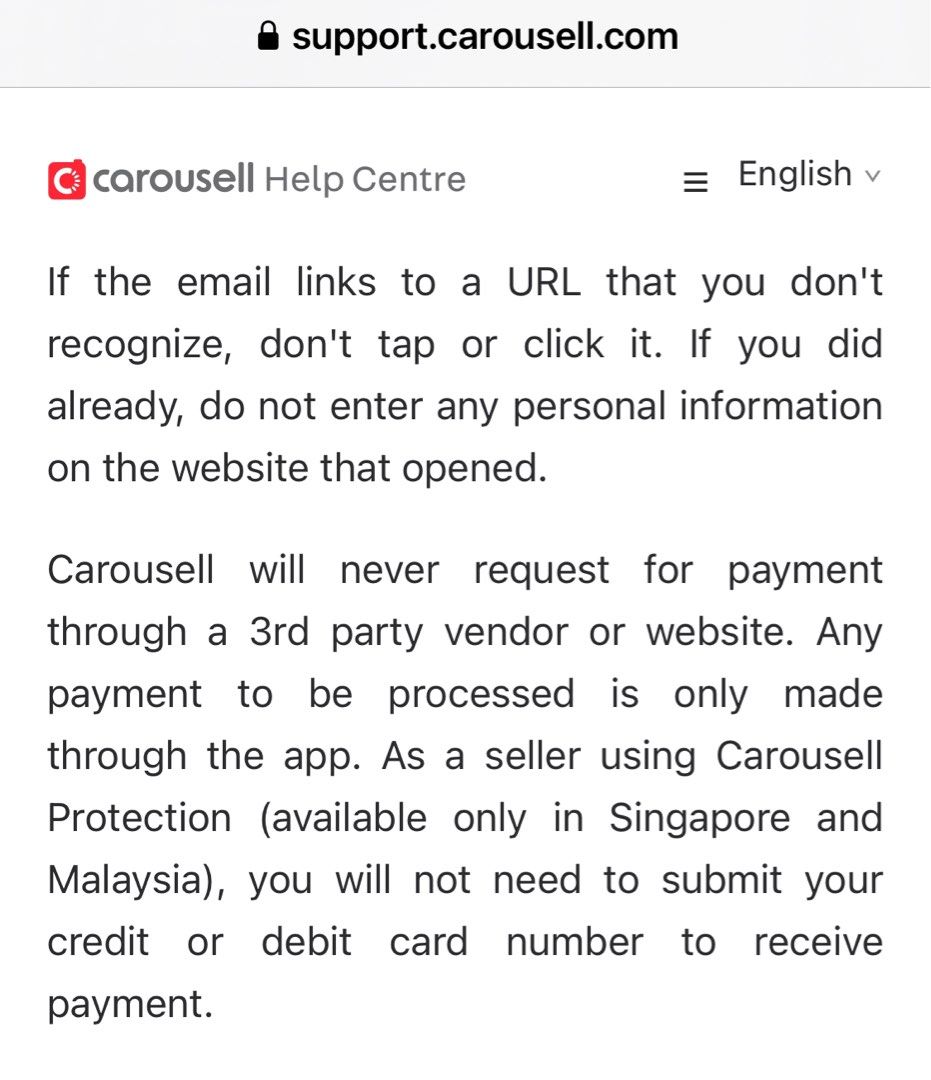 (URGENT) CAROUSELL SCAM ALERT - [Singapore] Police advisory on phishing ...