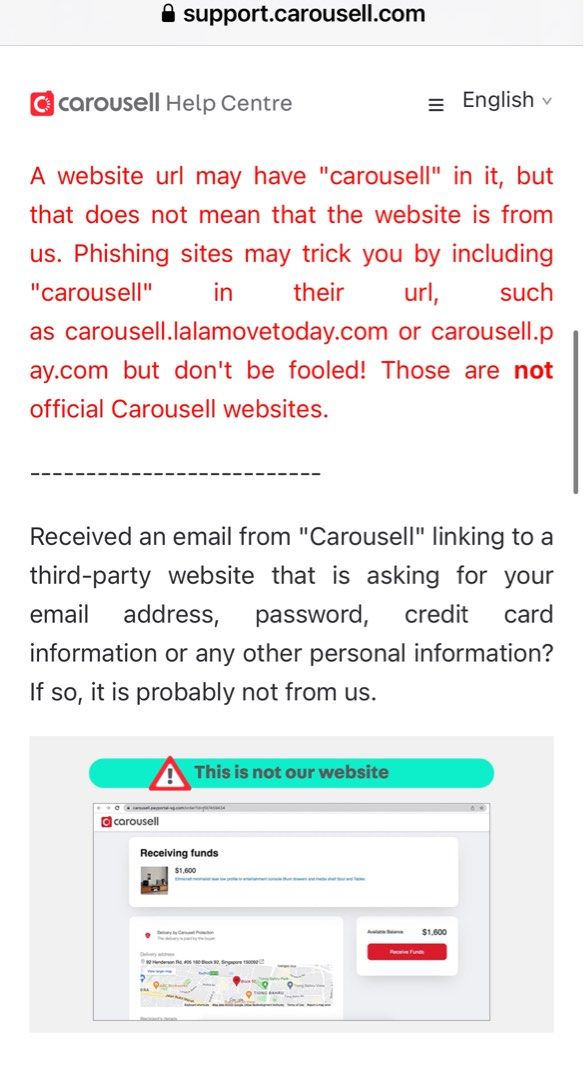 (URGENT) CAROUSELL SCAM ALERT - [Singapore] Police advisory on phishing ...