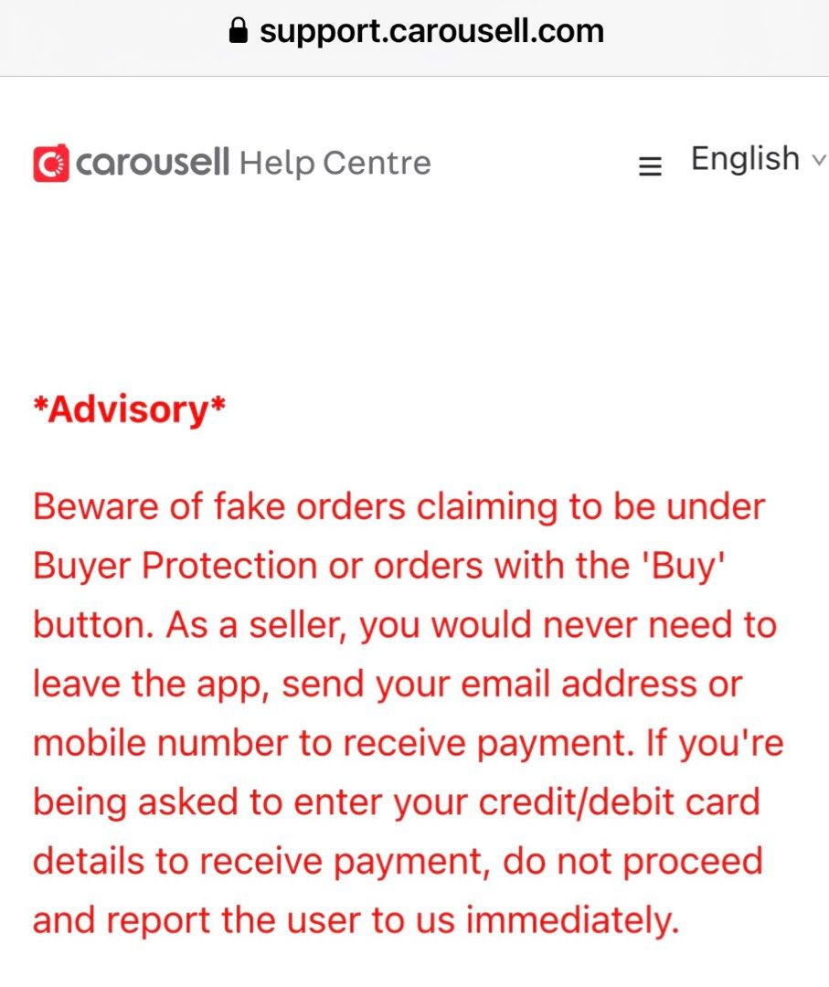 (URGENT) CAROUSELL SCAM ALERT - [Singapore] Police advisory on phishing ...