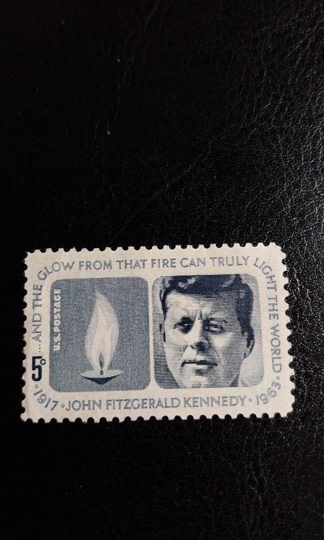 U.S. Postage Stamp 5c JFK and eternal Flame Stamp 35th President ...