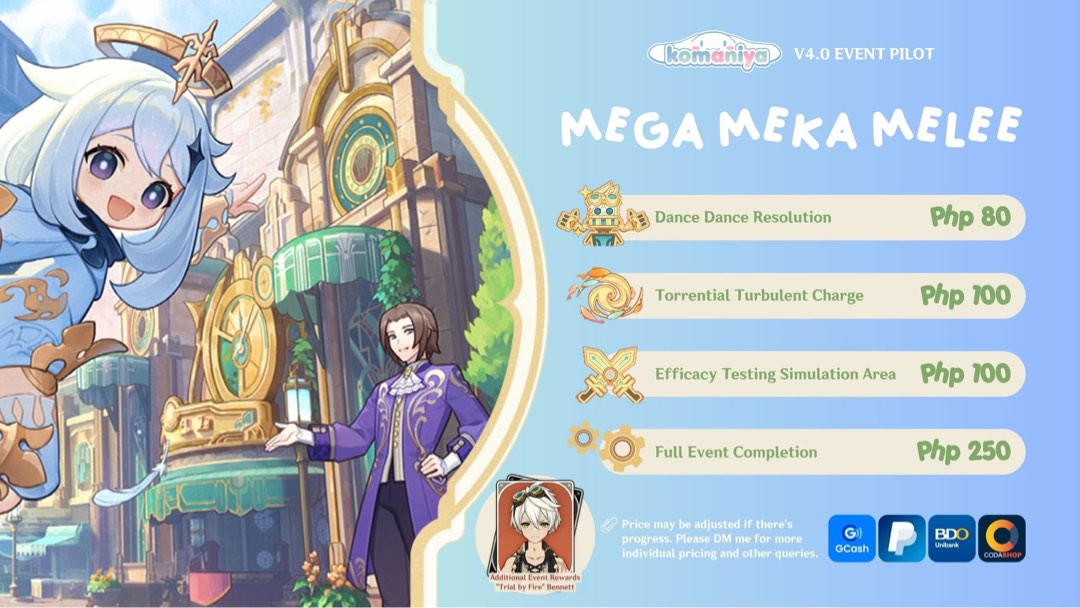 [40% Off on Full Completion] V.4.0 Mega Meka Melee Genshin Impact Event Pilot Service, Video ...