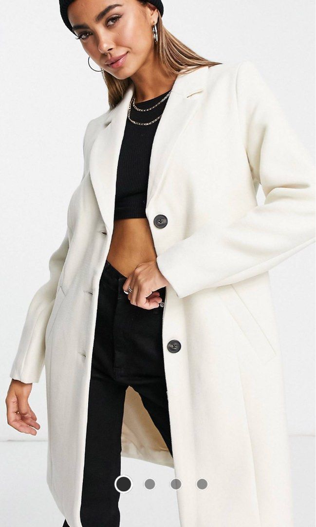 Vera Moda Formal Coat In Cream, Women's Fashion, Coats, Jackets and ...