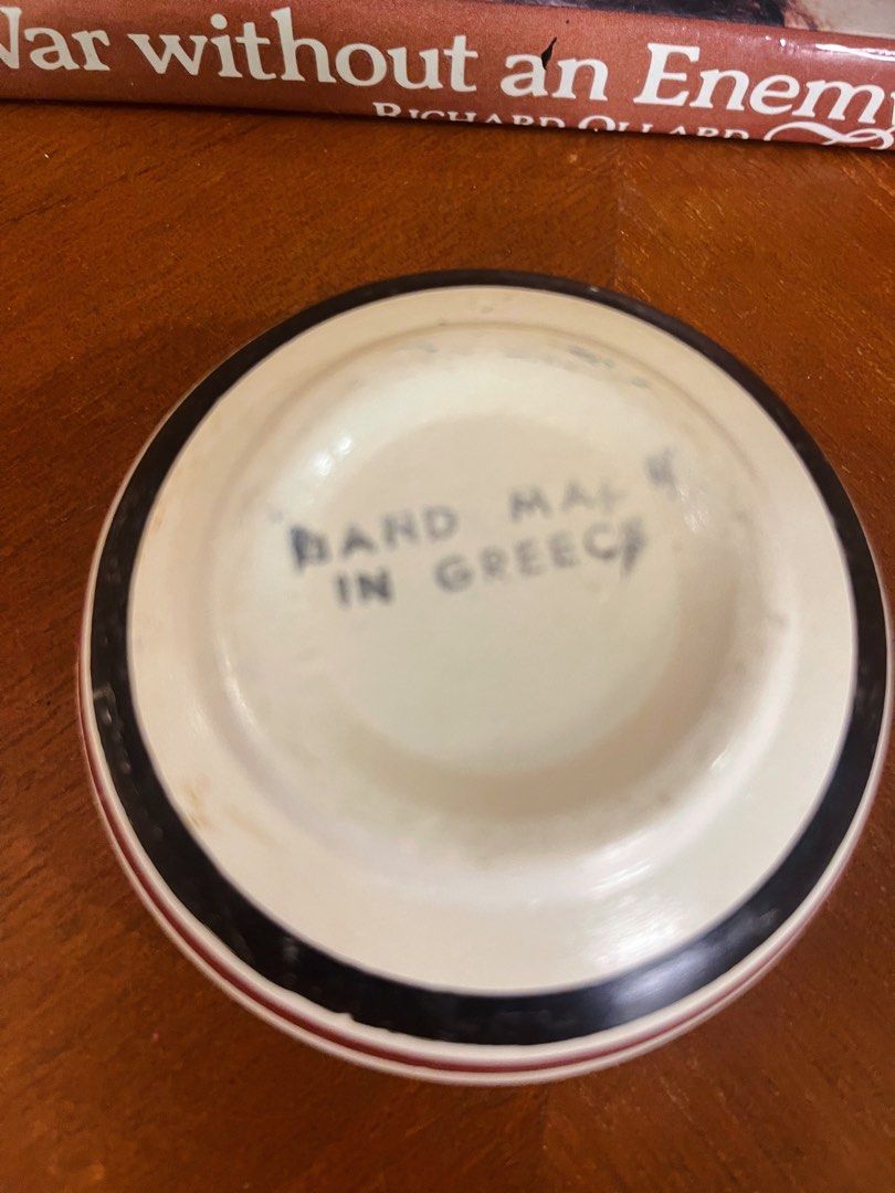 Vintage Ceramic Container Handpainted Greece Warrior, Hobbies & Toys ...