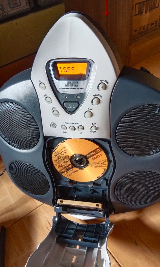 VINTAGE JVC BOOMBOX Backpack Stereo CD Player Radio Cassette, Audio ...