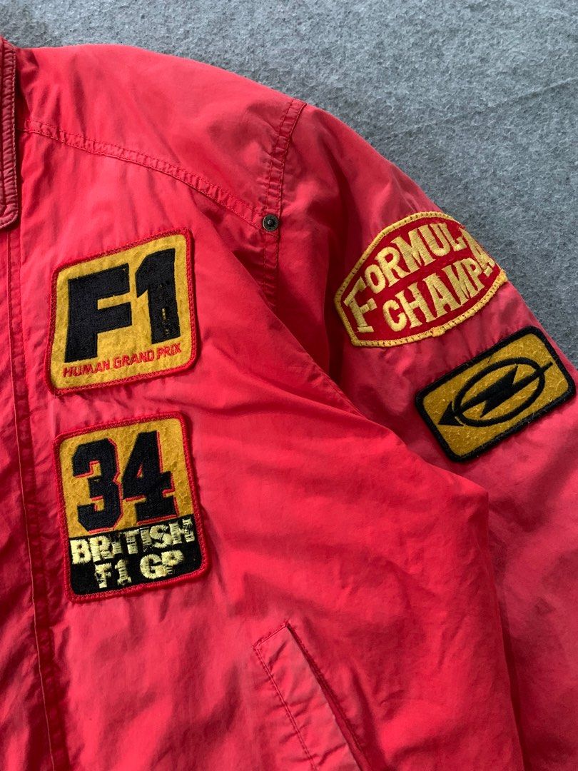 Vintage Racing Jacket F1 British Grand Prix Grand Stand, Fesyen Pria ...
