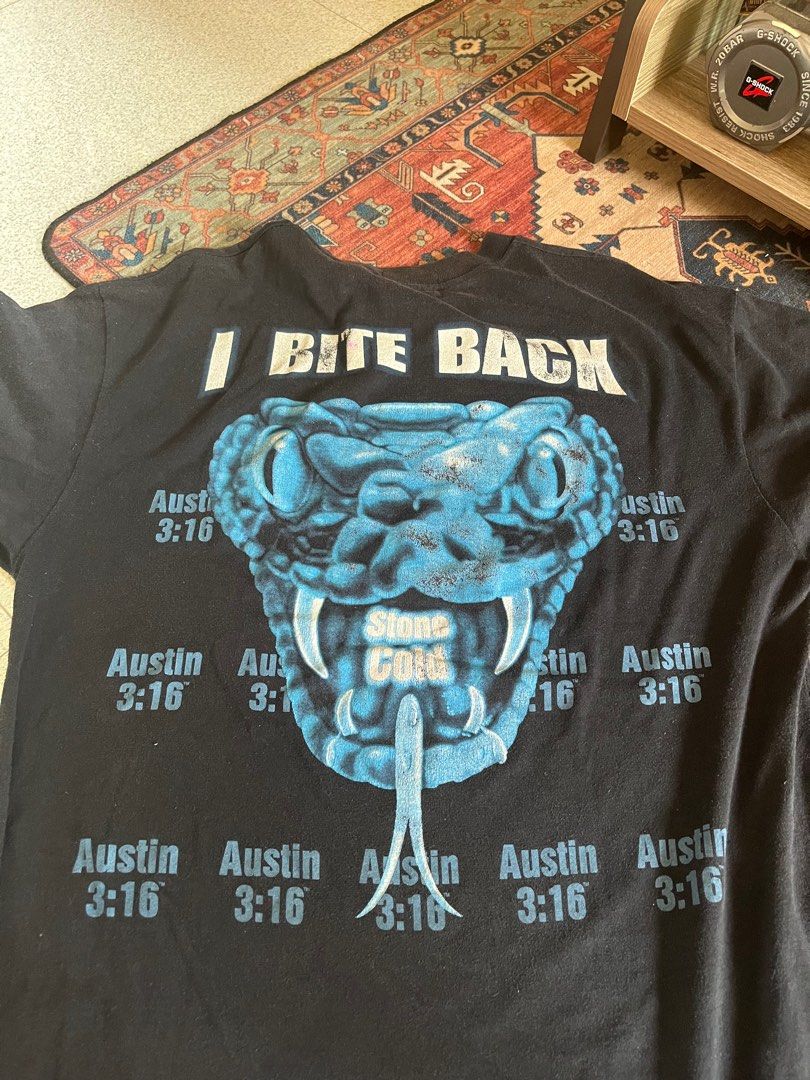 Vintage Warzone Stone Cold Austin 3:16 with back Print / Black/Medium ...