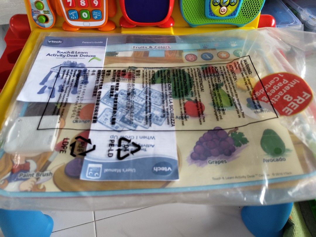 Vtech touch and learn activity desk deluxe table, Babies & Kids, Baby ...