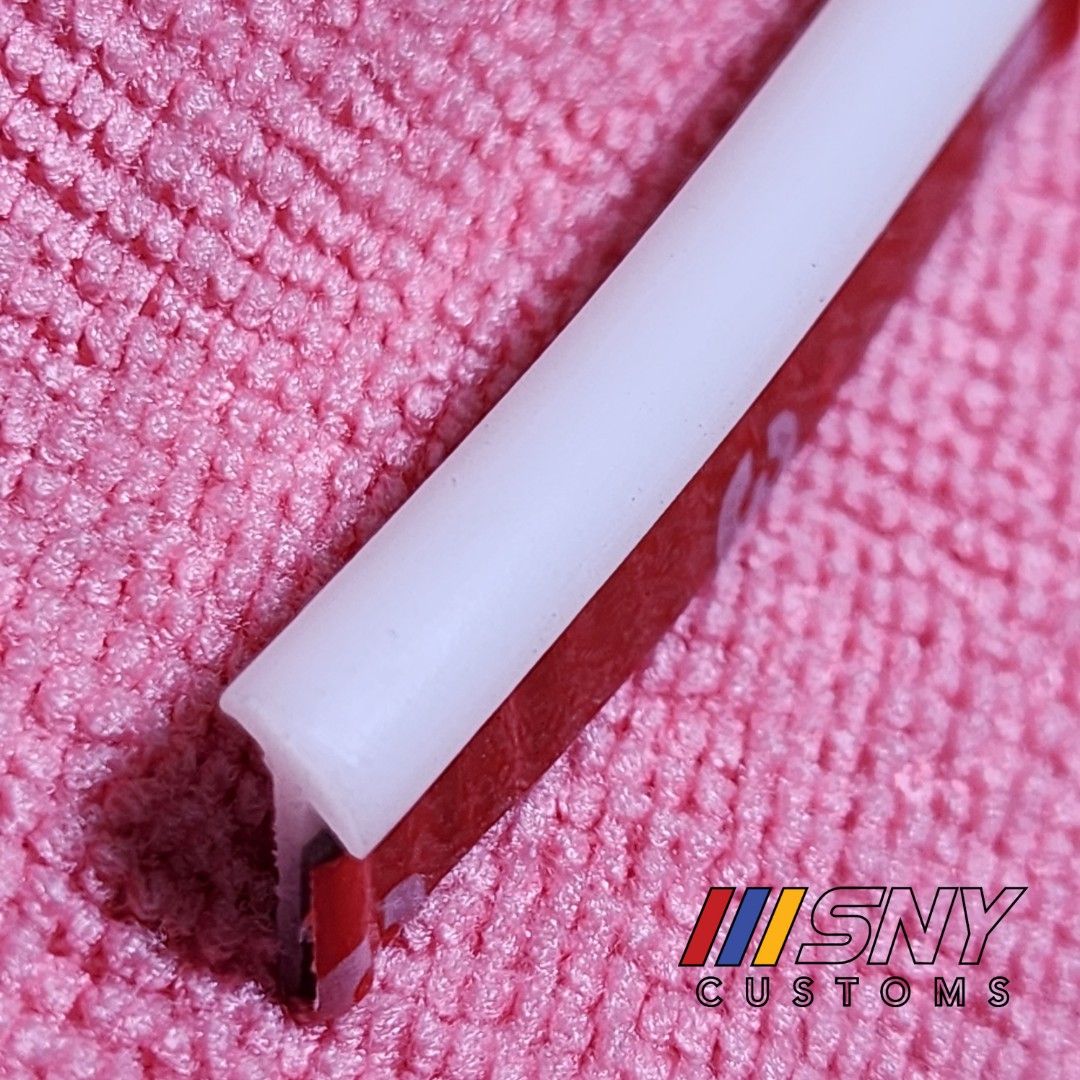 White Fender lacing lace rubber silicon with 3m double adhesive T type ...