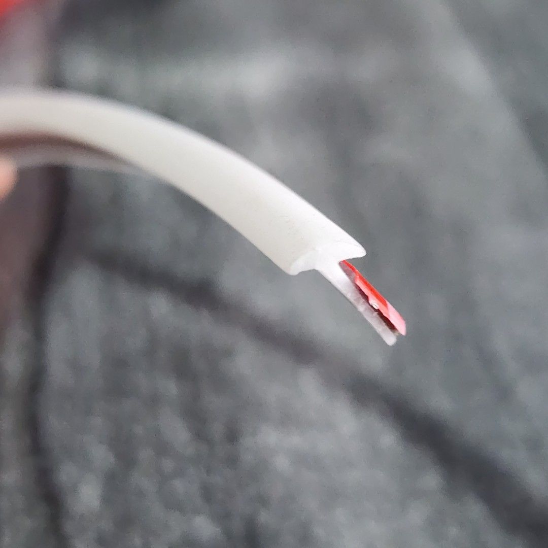 White Fender lacing lace rubber silicon with 3m double adhesive T type ...