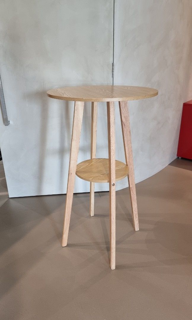 Wooden High Round Table, Furniture & Home Living, Furniture, Tables ...