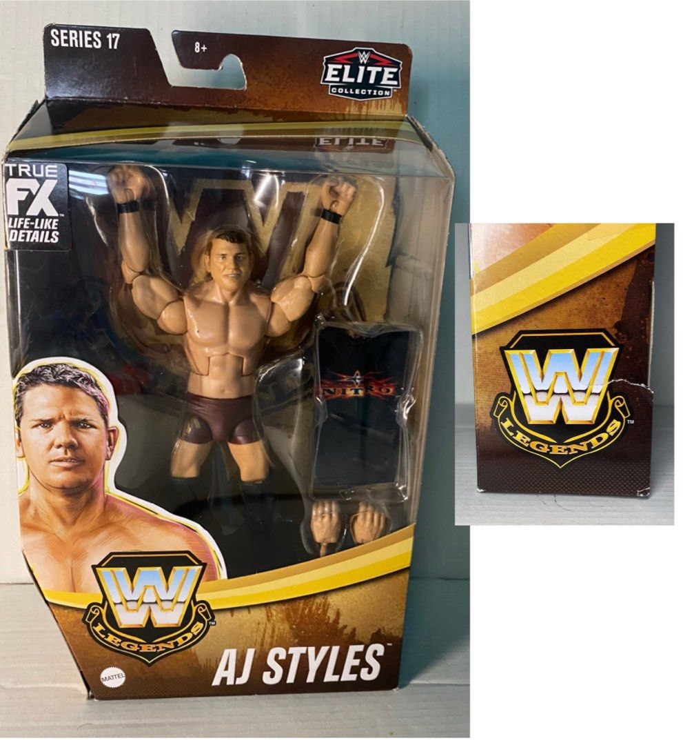 WWE Elite collection AJ Styles ($45)Ultimate Warrior ($47) Hulk Hogan ...