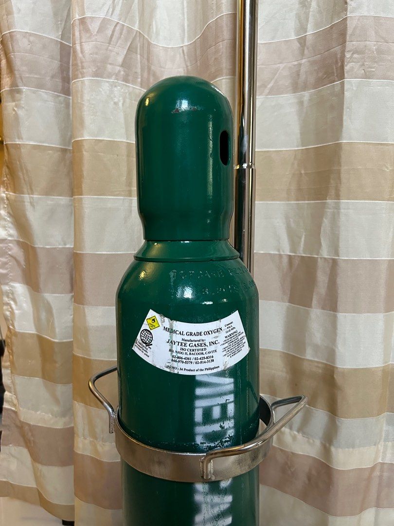 10lbs Portable Oxygen Tank with Stainless Steel Cart and Oxygen ...