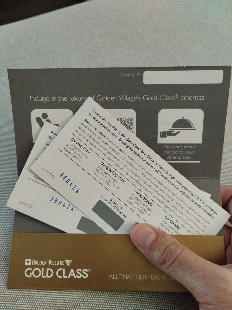 2 Gold Class Tickets (All Day and Sessions), Tickets & Vouchers ...