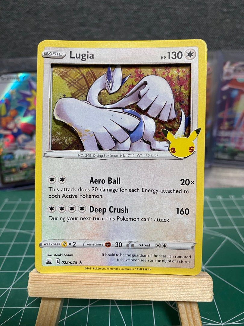 3D Handcrafted Pokémon cards craft - Shadow Box Art (Celebration Lugia ...