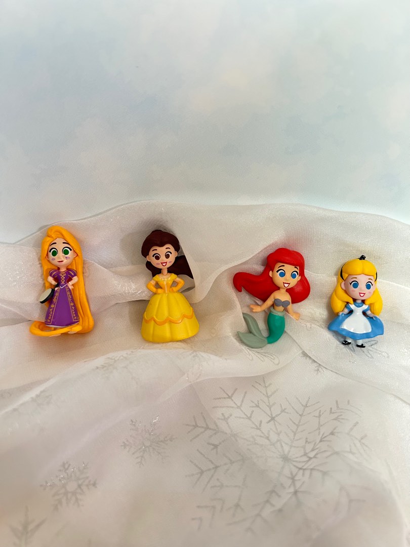 迪士尼 100週年 限定 粒粒 公仔 長髮公主 貝兒 美人魚 愛麗絲 Rapunzel Belle Ariel Alice 興趣及遊戲