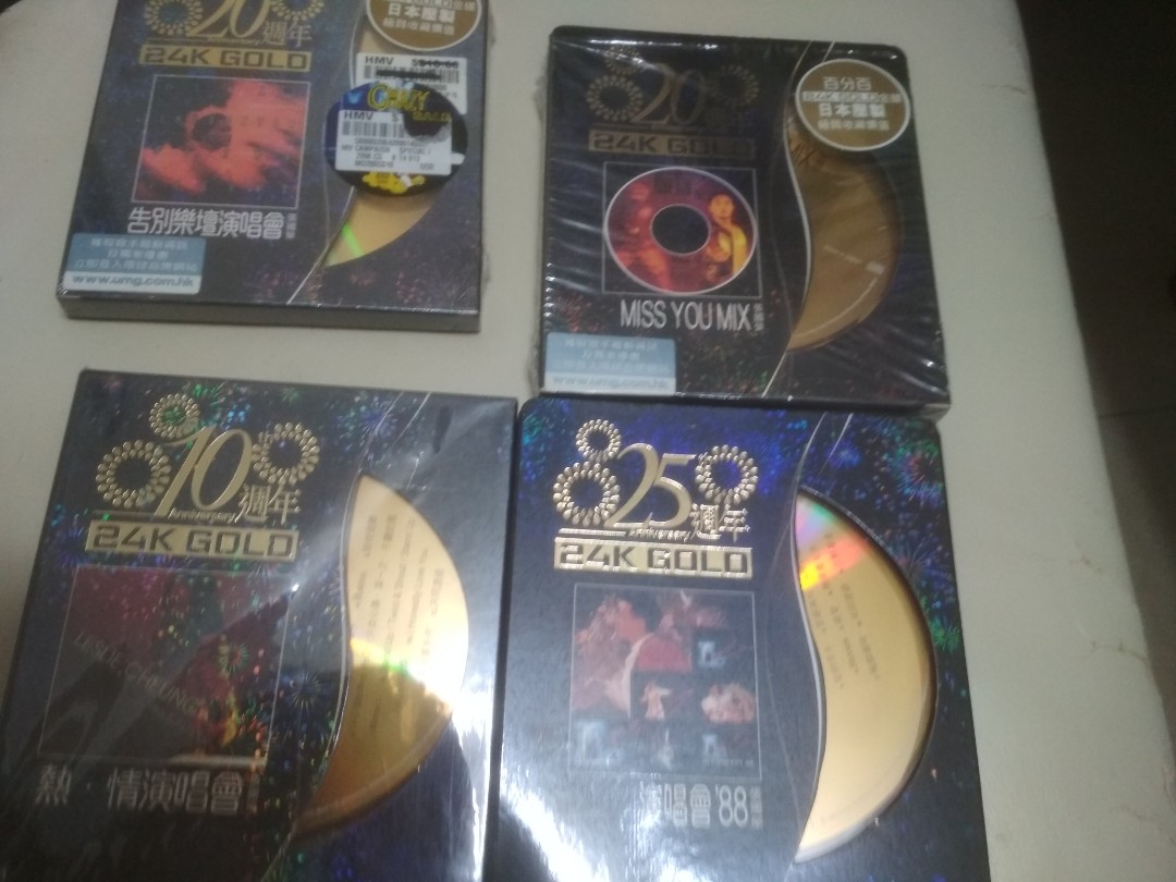 (不散賣) 冇編號 UMG 環球 張國榮 週年 24K Gold 88 演唱會 89 告别樂壇演唱會 熱情 演唱會 Miss You Mix 4 sets CD 80%NEW, 興趣及遊戲 ...