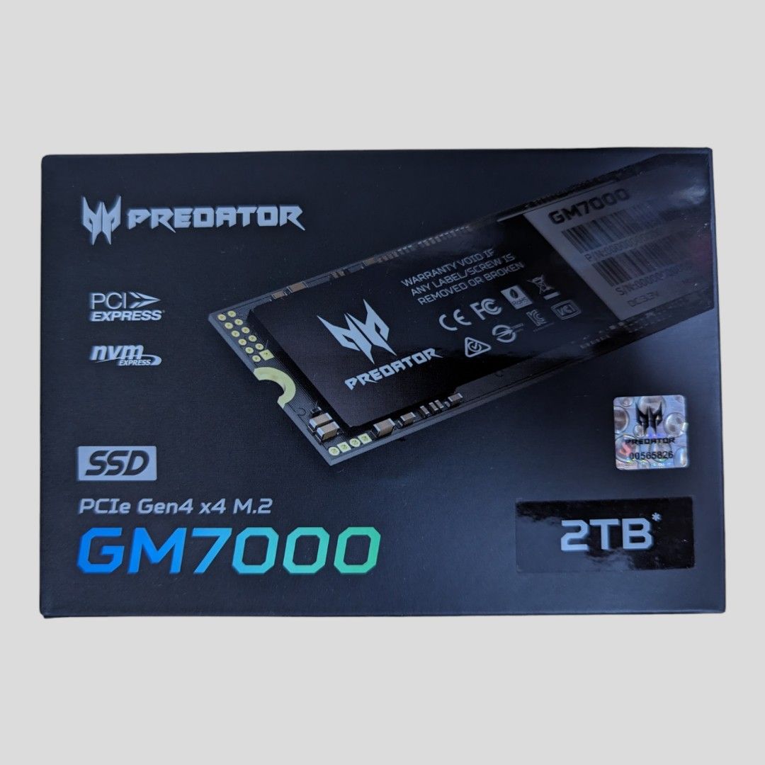 Acer Predator GM7000 2TB NVMe Gaming SSD - M.2 2280 PCIe Gen4, Computers & Tech, Parts ...