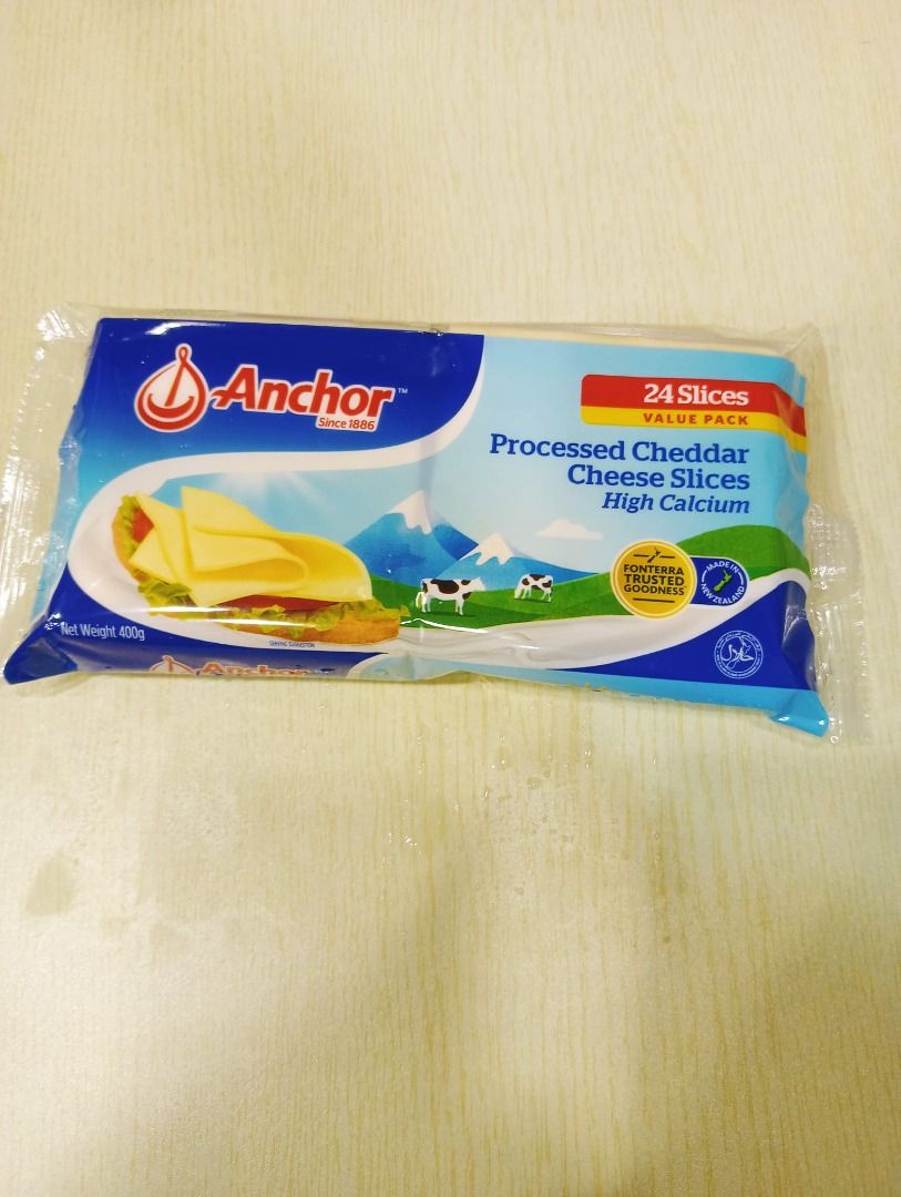 ACHOR PROCESSED CHEDDAR CHEESE SLICES 400g, Food & Drinks, Packaged ...