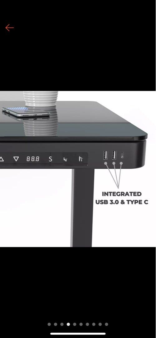 Motorise Height Adjustable Work/Study Table, Furniture & Home Living ...