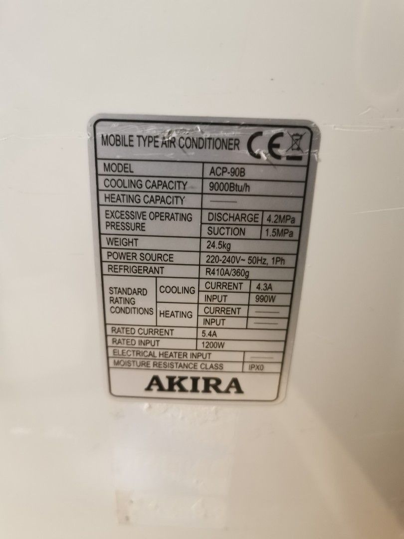 AKIRA portable aircon, TV & Home Appliances, Air Conditioners & Heating ...
