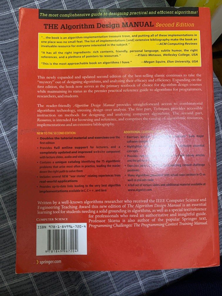Algorithm Design, Hobbies & Toys, Books & Magazines, Textbooks on Carousell