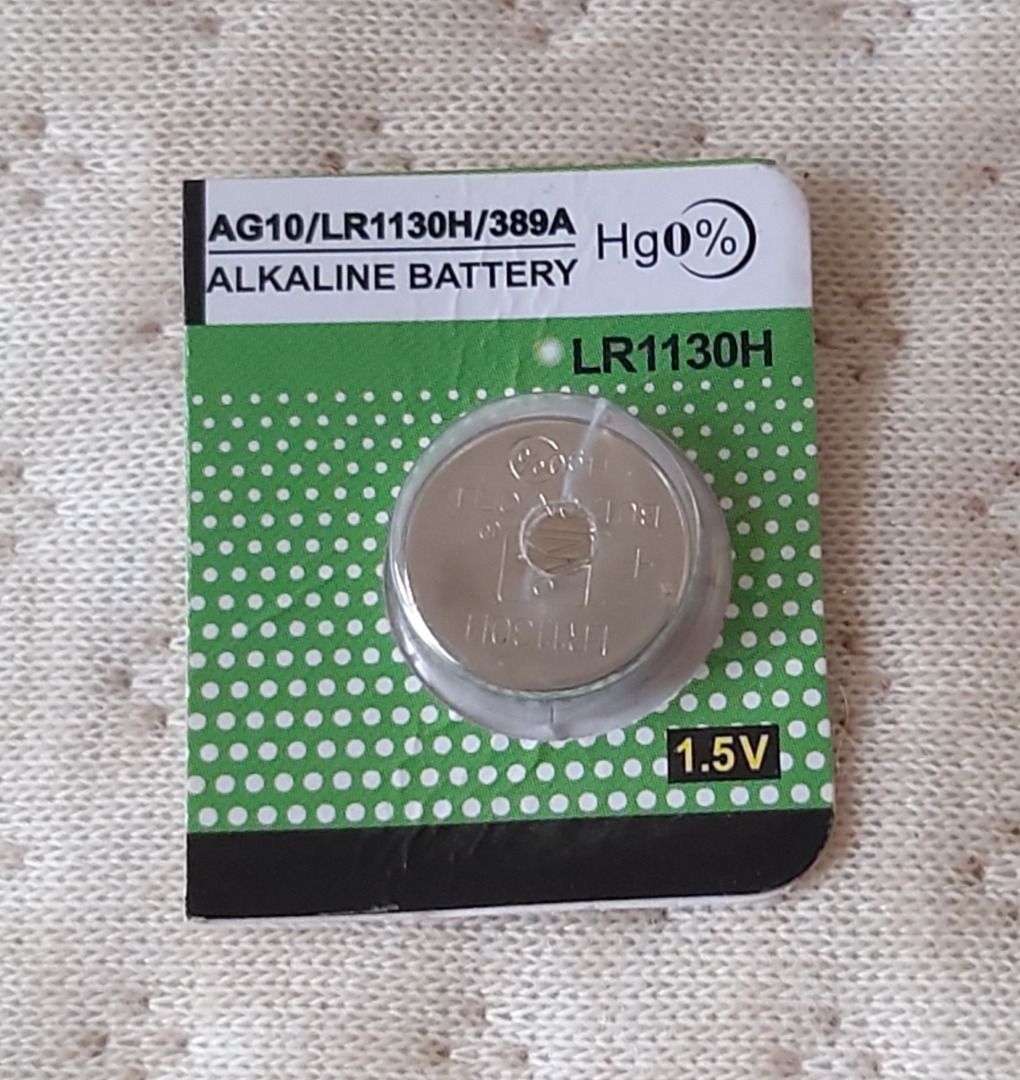 全新Alkaline Battery 1.5V LR1130H AG10 389A 鈕扣電池 Button Battery 鈕型電池 ...