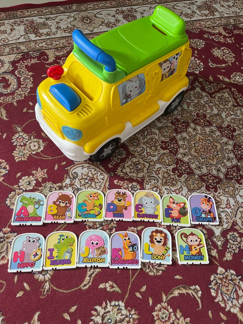 Alphabet / Phonics Toy Car, Babies & Kids, Infant Playtime on Carousell
