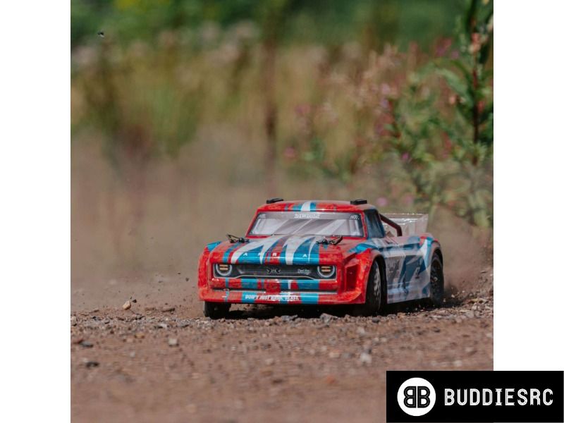 ARRMA 1/8 INFRACTION 4WD MEGA RESTO-MOD TRUCK RTR, RED/BLUE ARA4215V3 ...