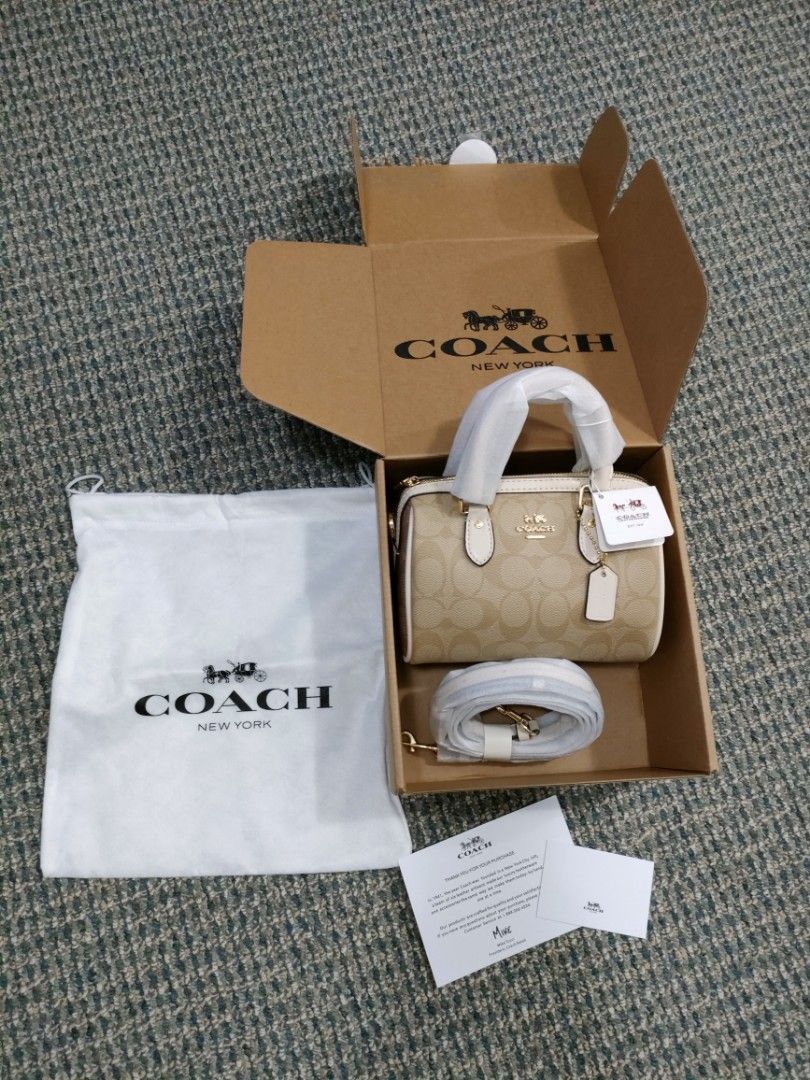 Authentic Coach mini satchel signature canvas, Women's Fashion, Bags ...