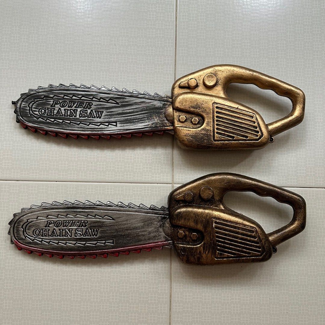 [Avail] Halloween Props Fake Cleaver Machete Butcher Knife Pirate Gun ...