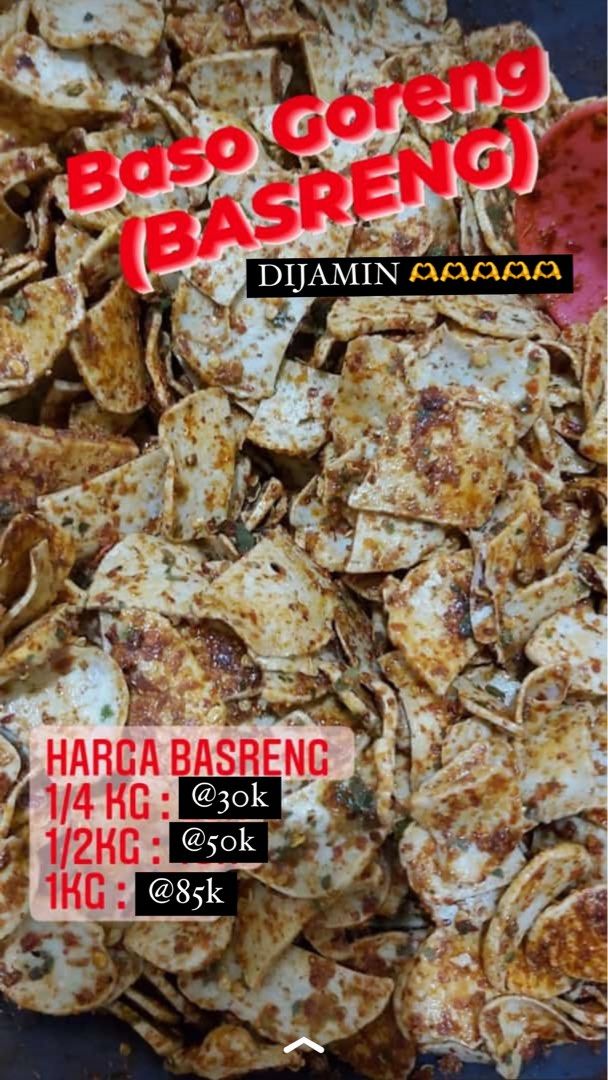 Basreng. kerupuk seblak, kerupuk kaca, Makanan & Minuman, Snek di Carousell