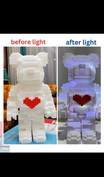 Bearbrick Building Blocks Violent Bear Puzzle 100% original (Big Size ...