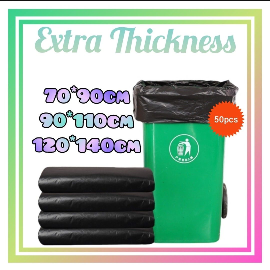 Big Trash Bag 50pcs, Furniture & Home Living, Cleaning & Homecare ...