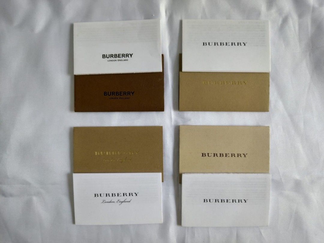 Burberry Care Card/ Burberry Authentic not Gucci Channel Loewe on Carousell