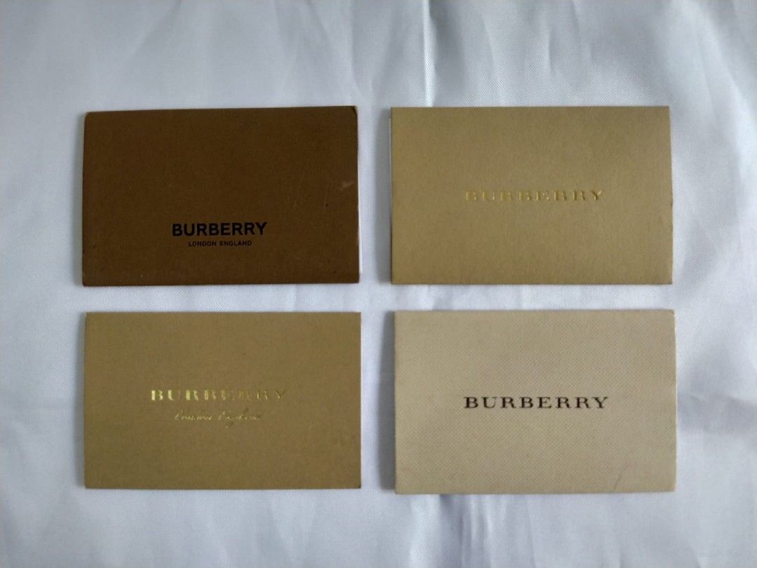 Burberry Care Card/ Burberry Authentic not Gucci Channel Loewe, Barang ...