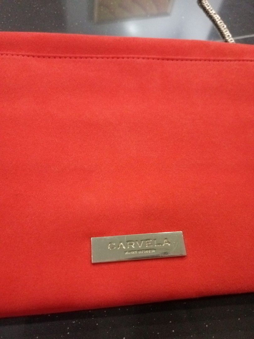 Carvela Red Dinner Bag, Women's Fashion, Bags & Wallets, Clutches on ...