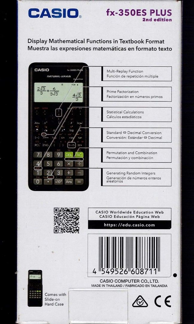 CASIO fx-350ES PLUS-2, Computers & Tech, Office & Business Technology ...