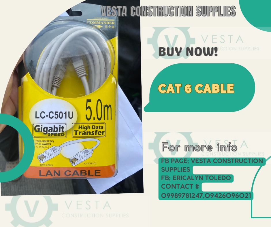 CAT 6 CABLE, Commercial & Industrial, Construction & Building Materials ...
