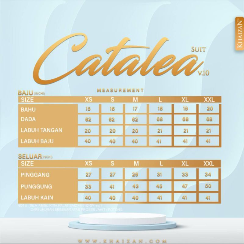 Catalea Suit, Women's Fashion, Muslimah Fashion, Baju Kurung & sets on ...