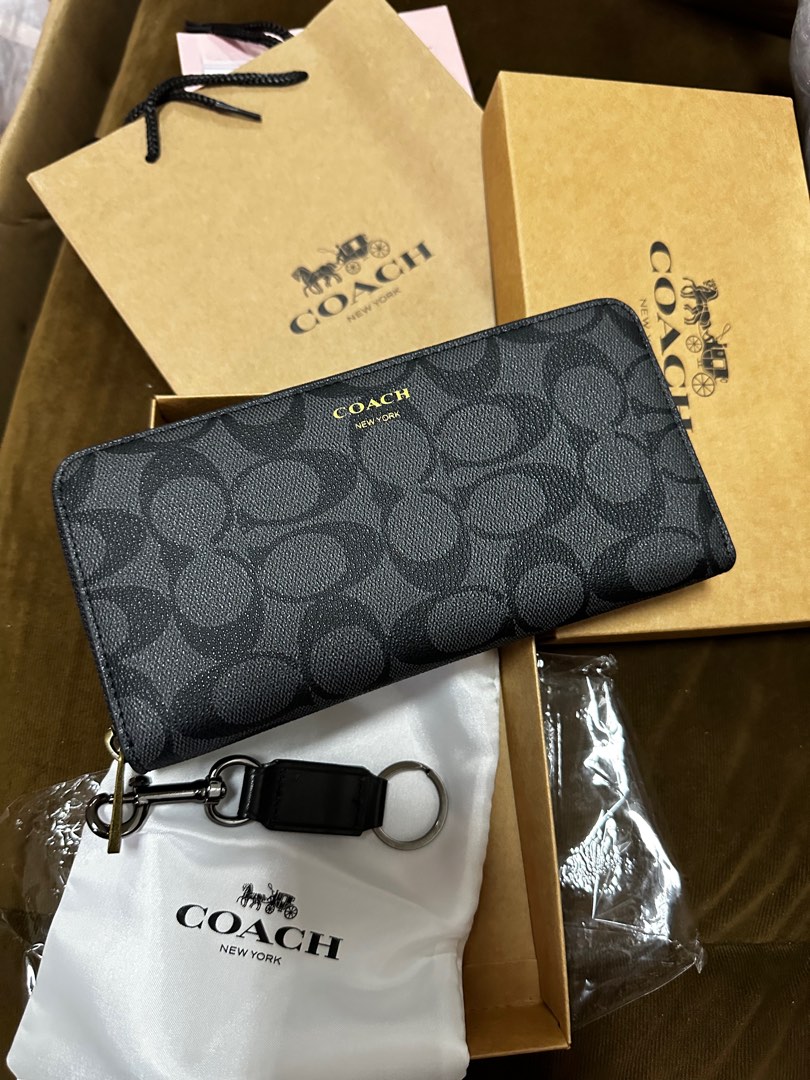 Coach Long Wallet Black on Carousell