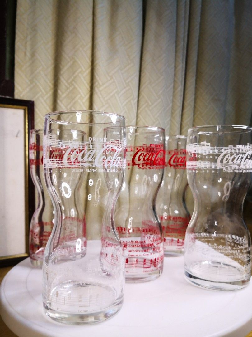 COCA COLA GLASS SET 5 PCS on Carousell