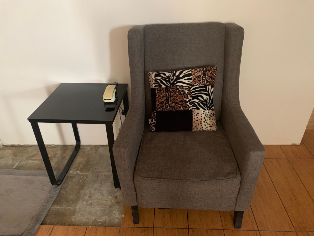 Coffee Table and Single Chair Set, Furniture & Home Living, Furniture ...