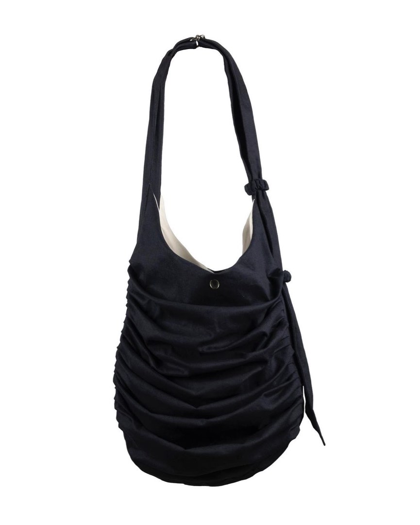 Construction Layers Black Ruched Crossbody Bag on Carousell