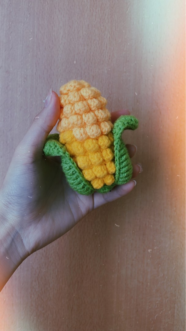 Corn handmade crochet keychain, Hobbies & Toys, Stationery & Craft ...