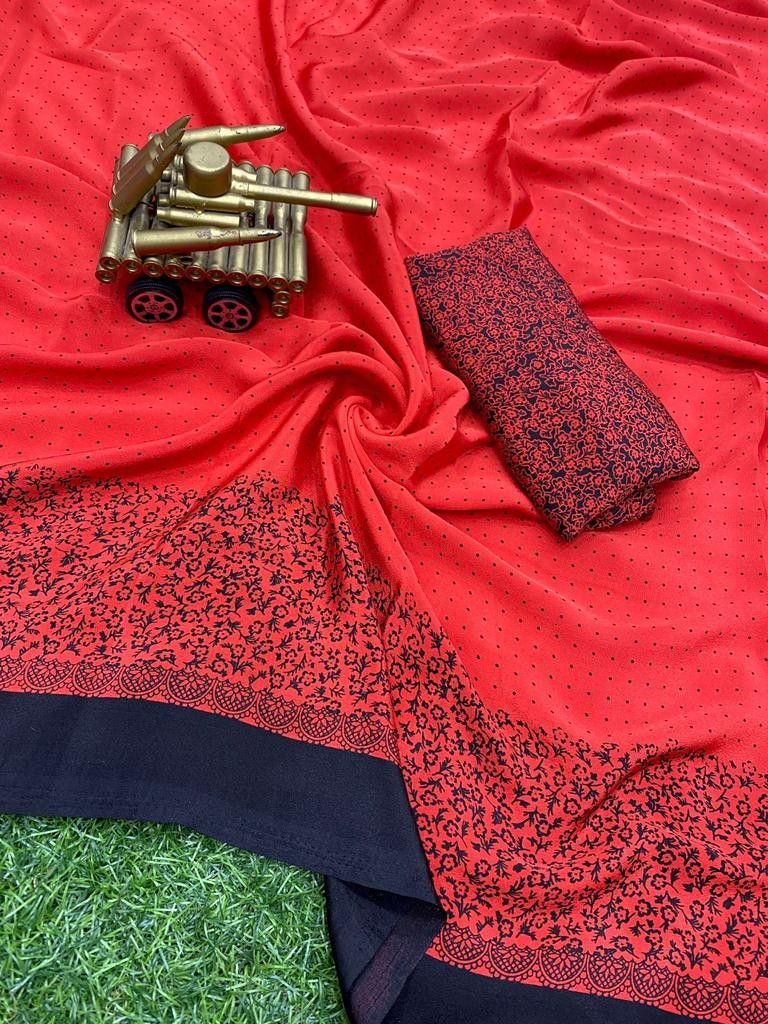 Crape saree, Women's Fashion, Dresses & Sets, Traditional & Ethnic wear ...