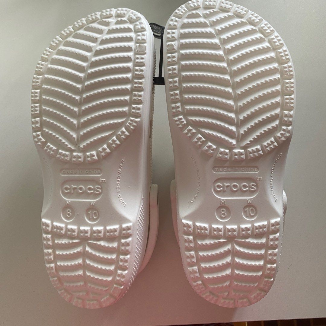 ORIGINAL Crocs Classic White Clog M8W10, Women's Fashion, Footwear ...